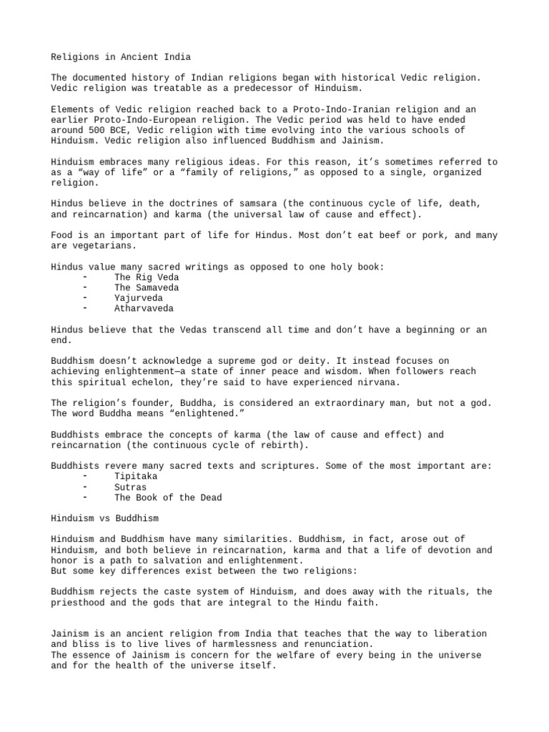 Religions in Ancient India: The Origins, Beliefs, and Practices of ...