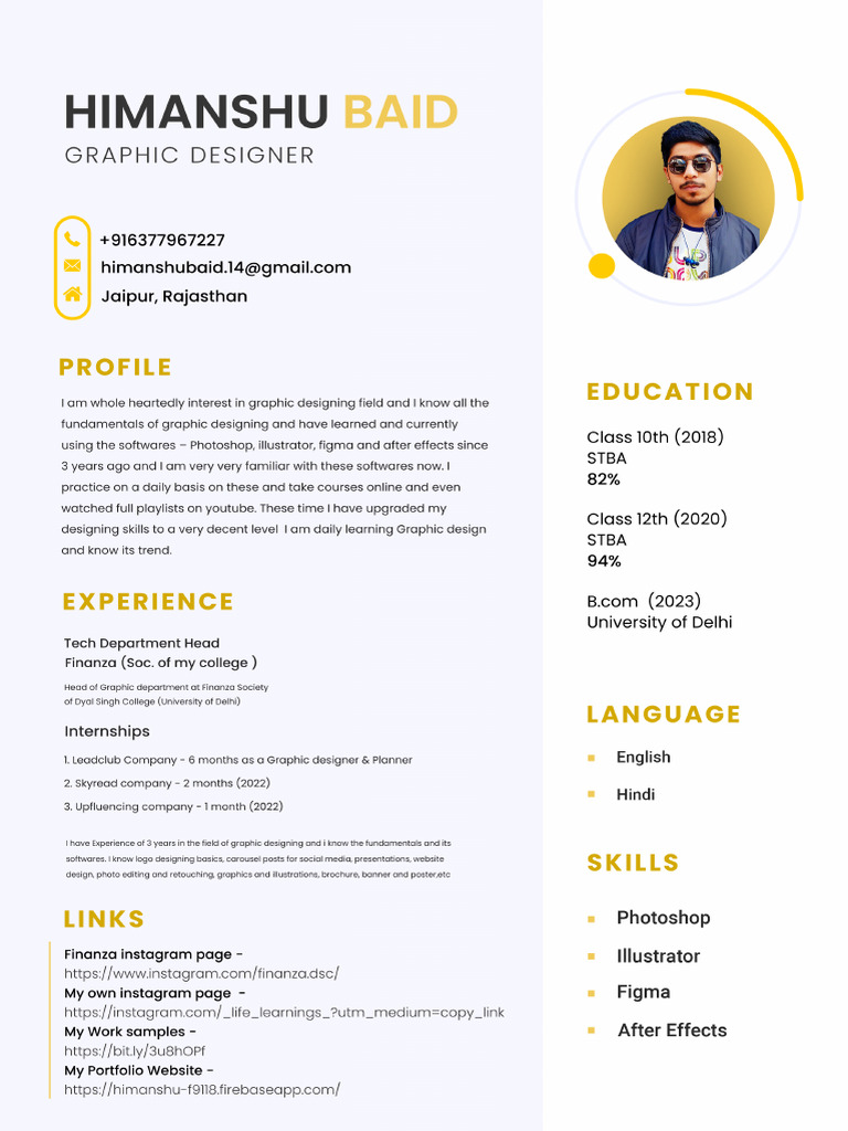 Resume (Himanshu) | PDF