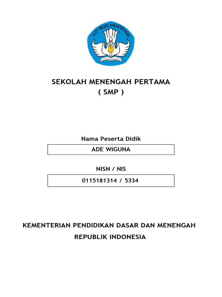 Rapor - ADE WIGUNA-6-1 | PDF