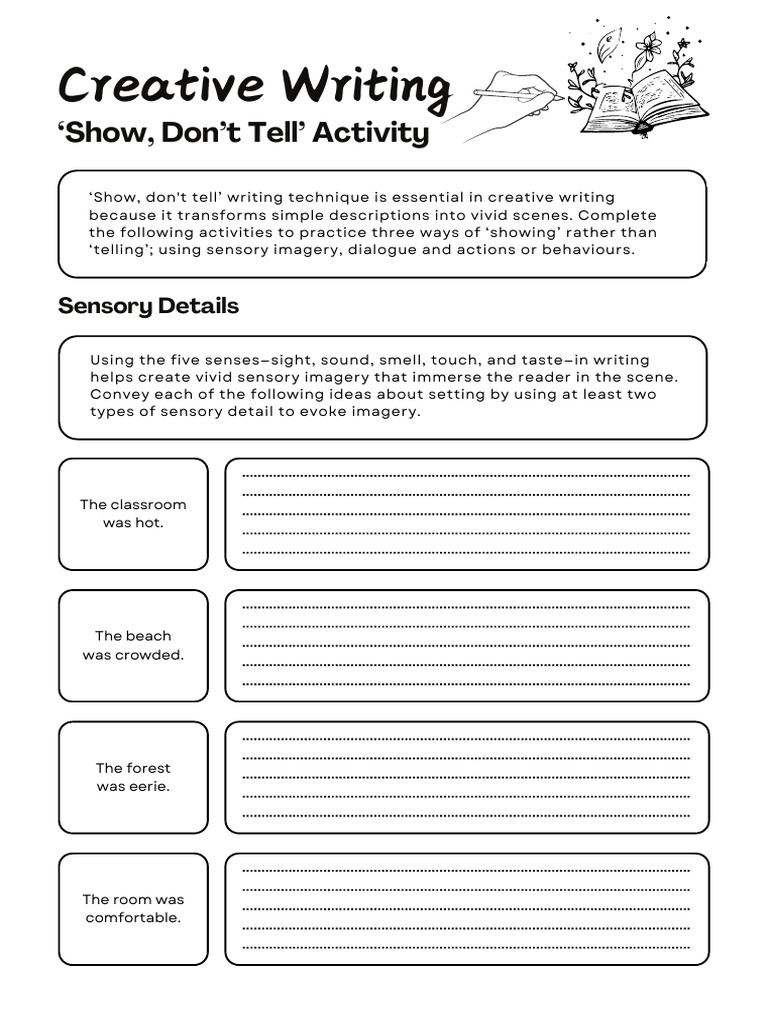 Show Don't Tell! Workbook | PDF