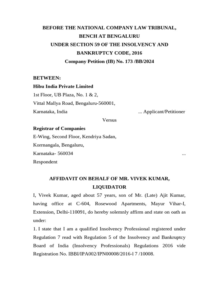 Affidavit Vivek | PDF