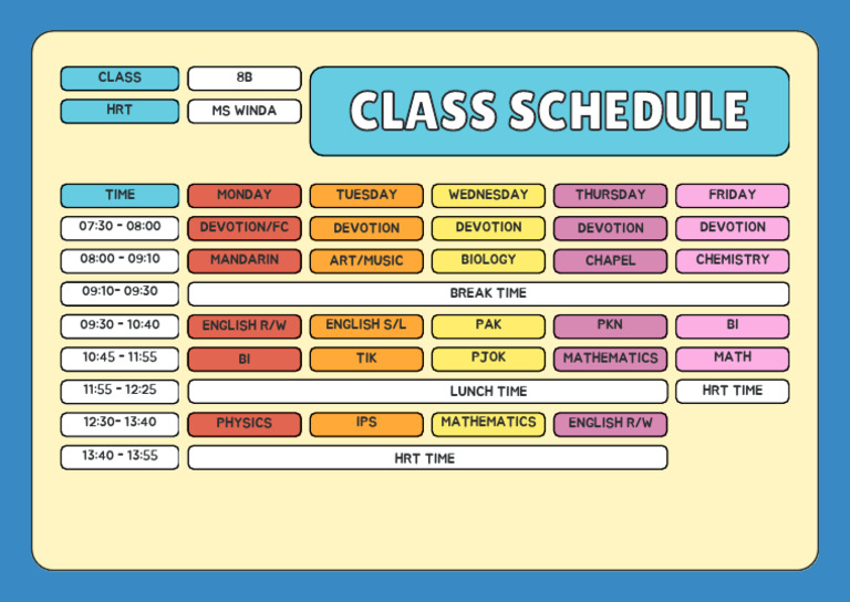 Class Schedule | PDF