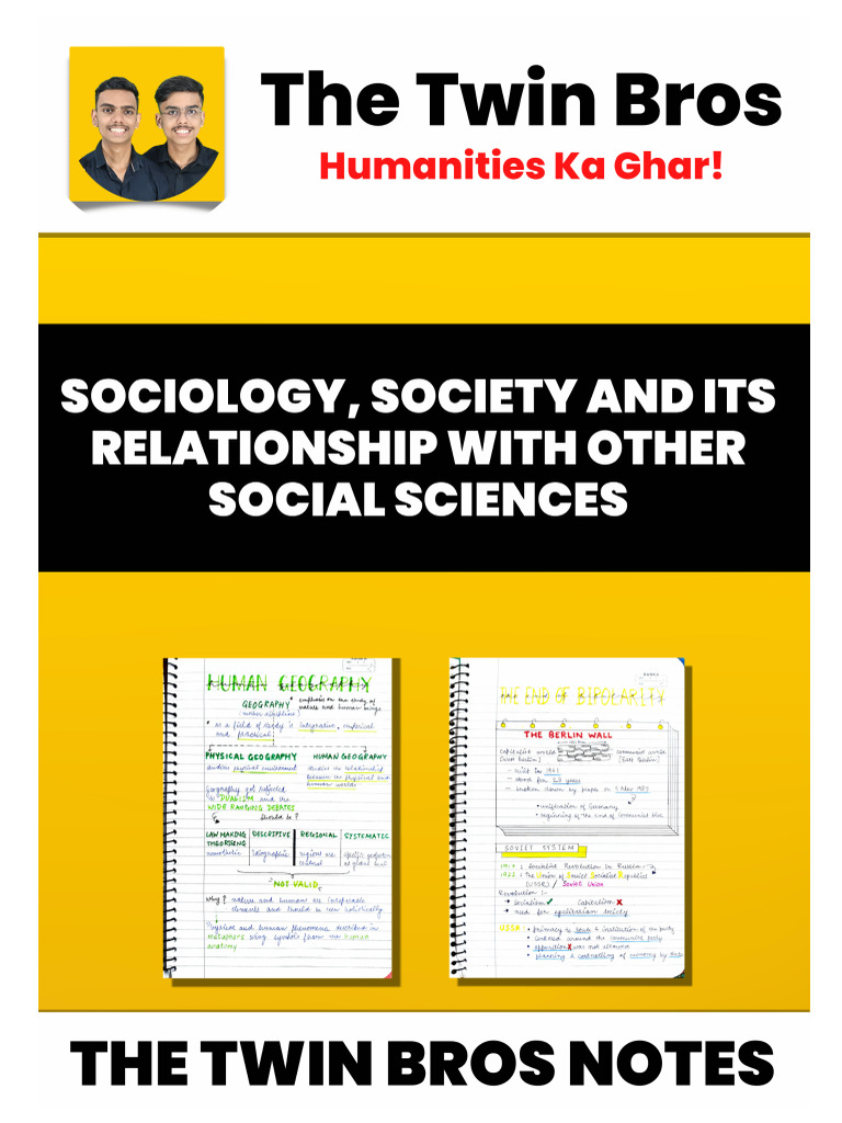 Sociology, Society and Its Relationship With Other Social Sciences ...