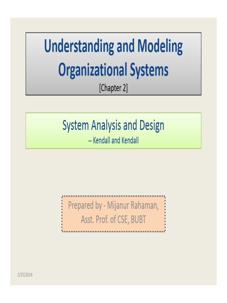 Ch2 - Understanding and Modeling Org. Systems - 2-1 | PDF | System ...