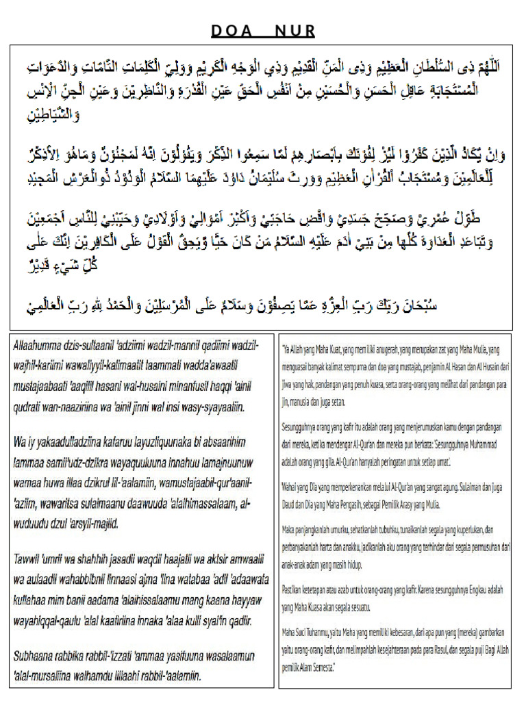 Doa Nur | PDF