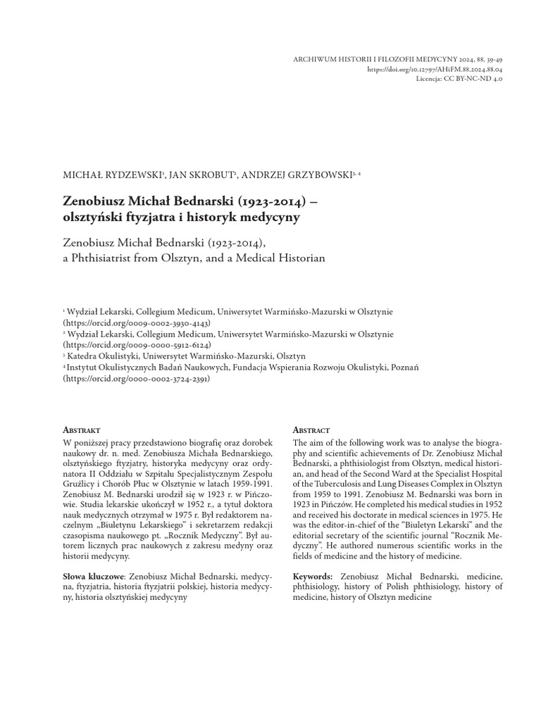 05 Rydzewski Zenobiusz Michal Bednarski 1923 2014 | PDF