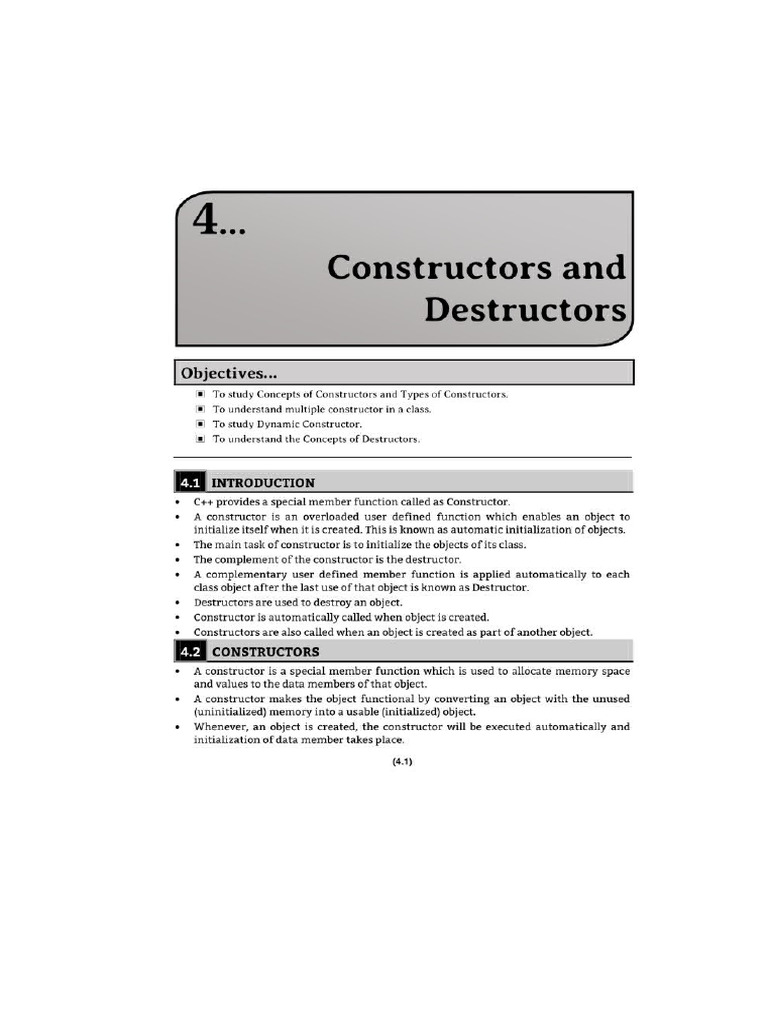 Unit 4 Constructor | PDF