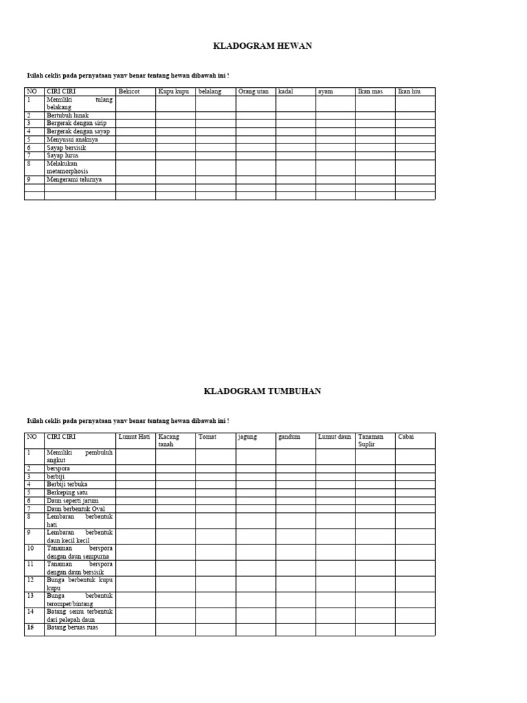 Kladogram Hewan | PDF