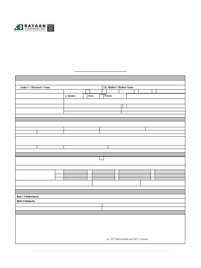 Kyc Form | PDF | Legal Liability | Private Law