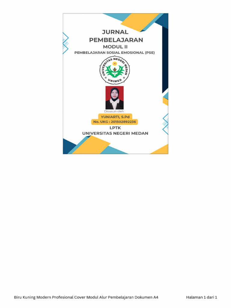 Cover Modul Pembelajaran PSE Yuniarti Dokumen A4 | PDF