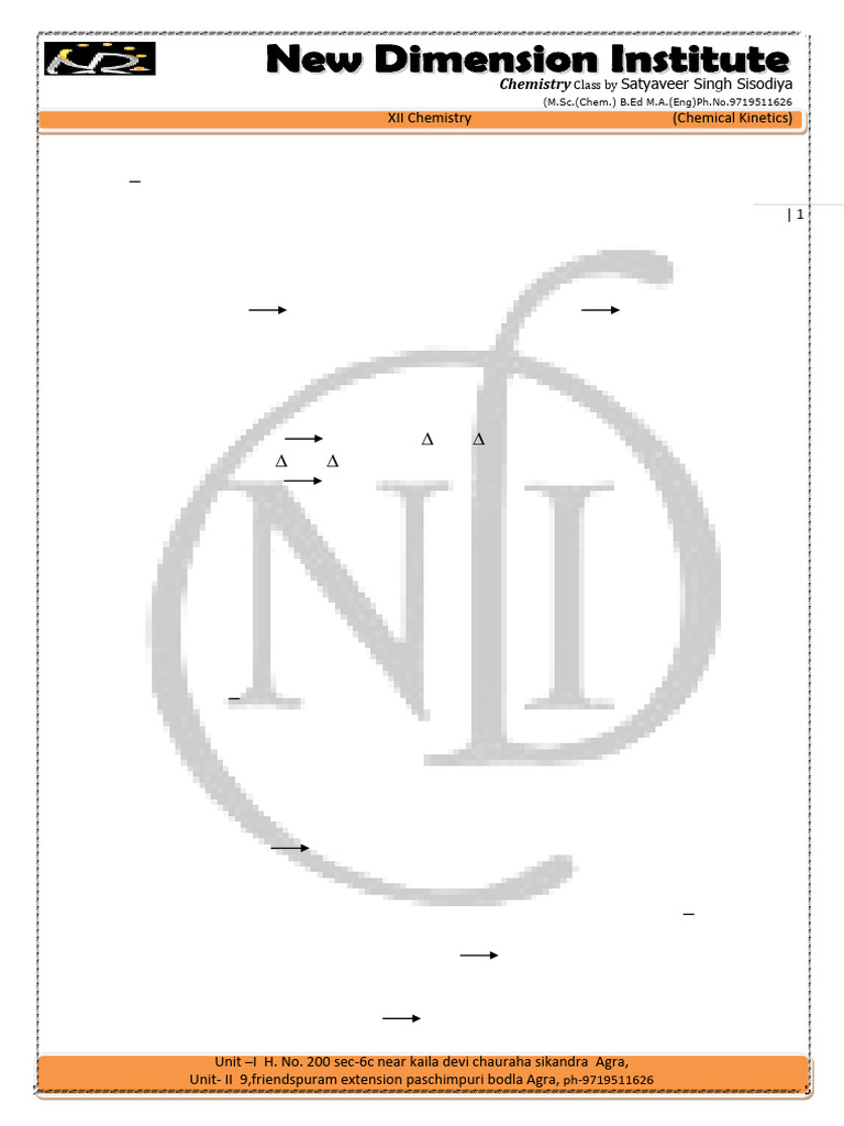 Chap-4 Dpp-5 Complete Chapter | PDF | Reaction Rate | Activation Energy
