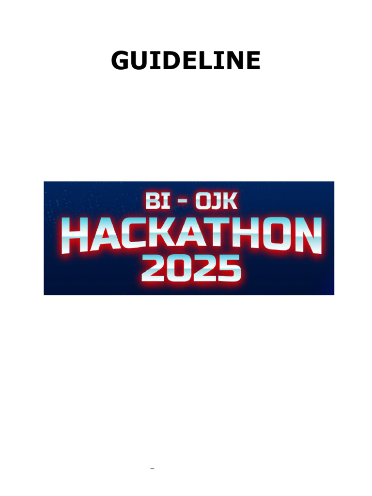 Guideline - Bank Indonesia Hackathon 2025 | PDF
