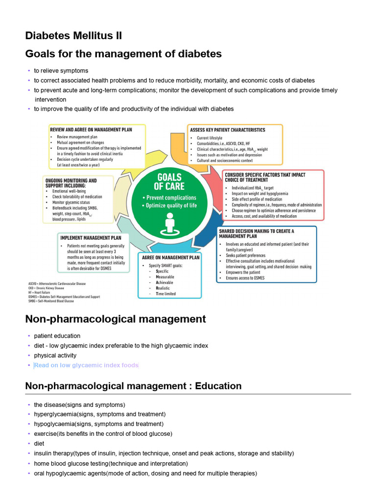 Diabetes Management: Goals & Strategies | PDF | Diabetes Management ...