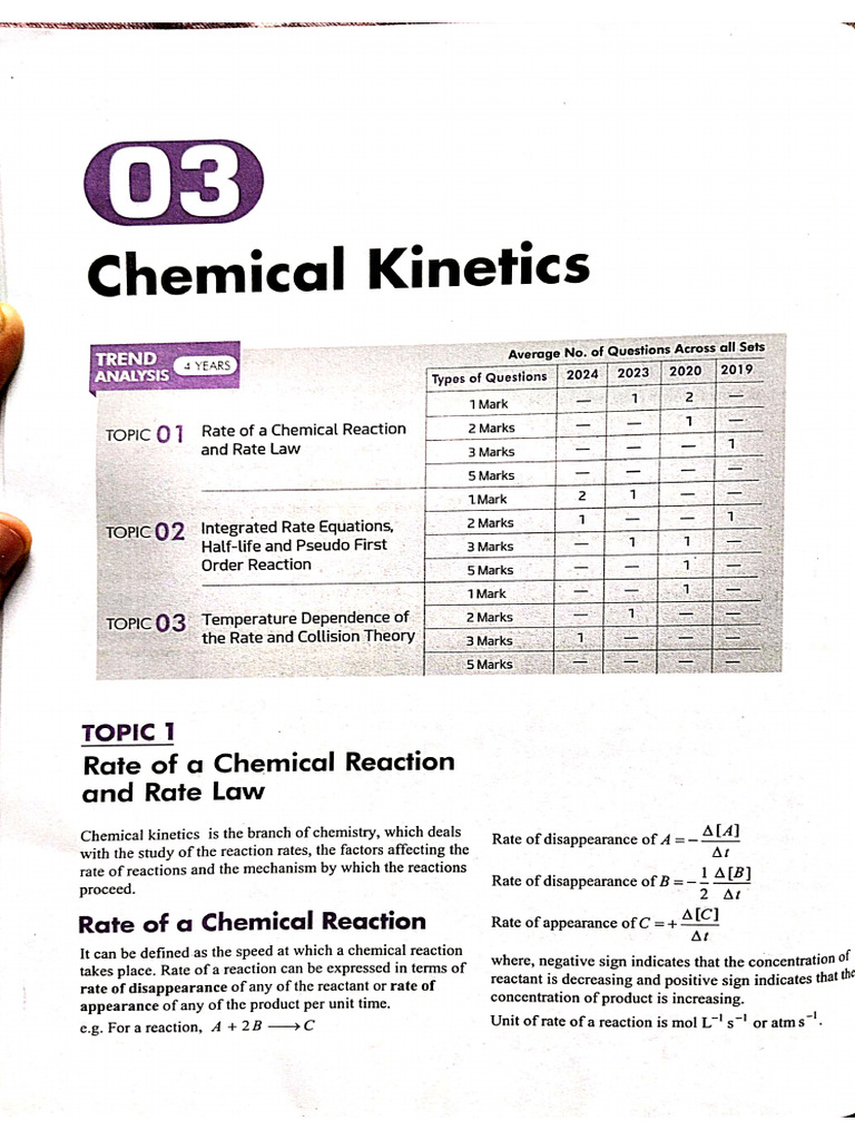11th Chemical Kinetics Short Notes | PDF