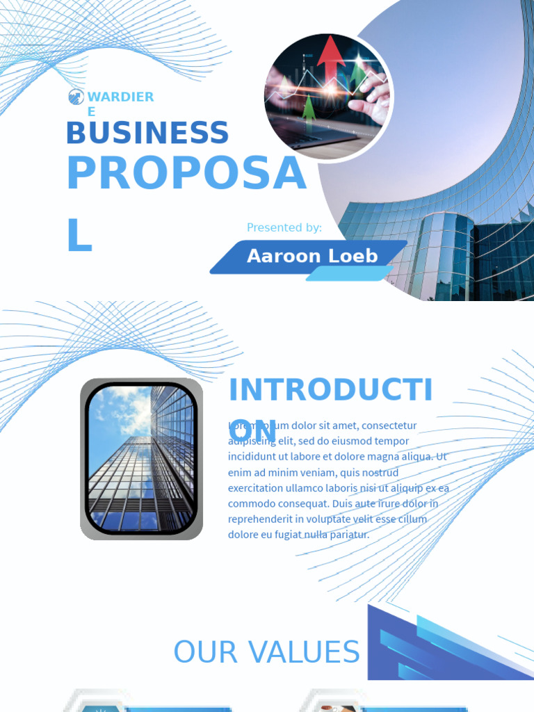 White Blue Modern Minimalist Business Proposal Presentation | PDF