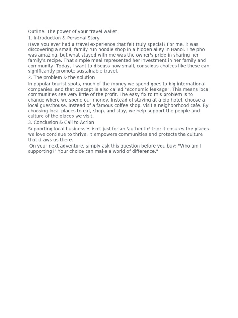 The Outline About Supporting Local Communities | PDF