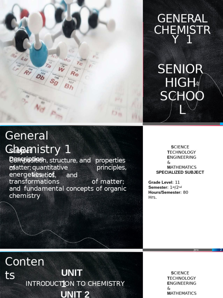 General Chemistry 1 Curriculum Overview | PDF | Mixture | Chemical ...