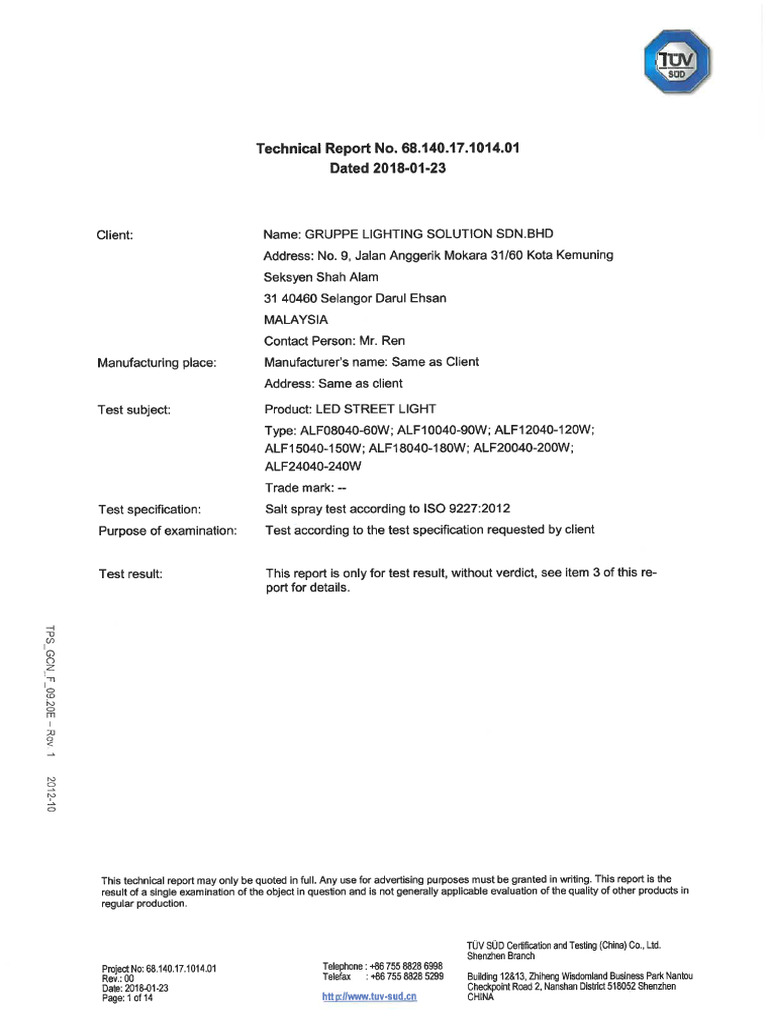 Alf-Alz TR - Salt Spray | PDF