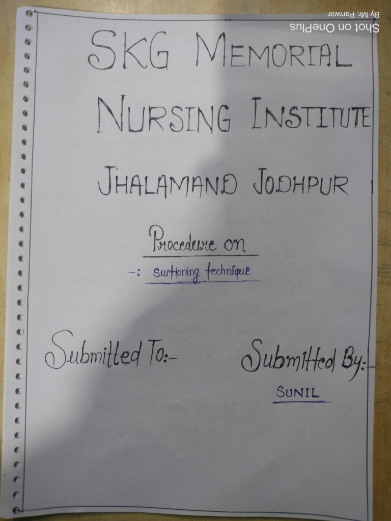 Procedure On Suctioning Technique | PDF