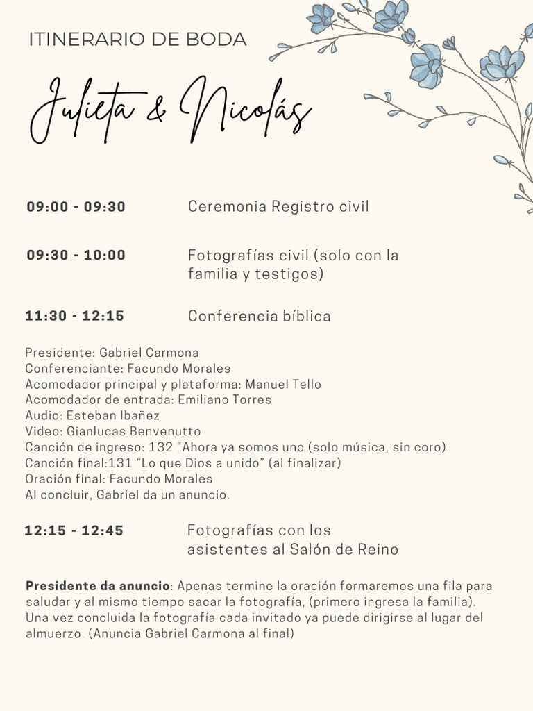 Durazno Ilustrado Boda Itinerario 20241104 112704 0000 | PDF