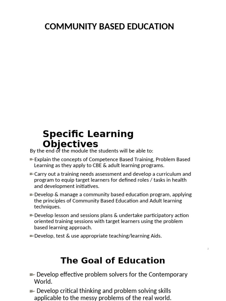 Community-Based Education Strategies | PDF | Learning | Knowledge