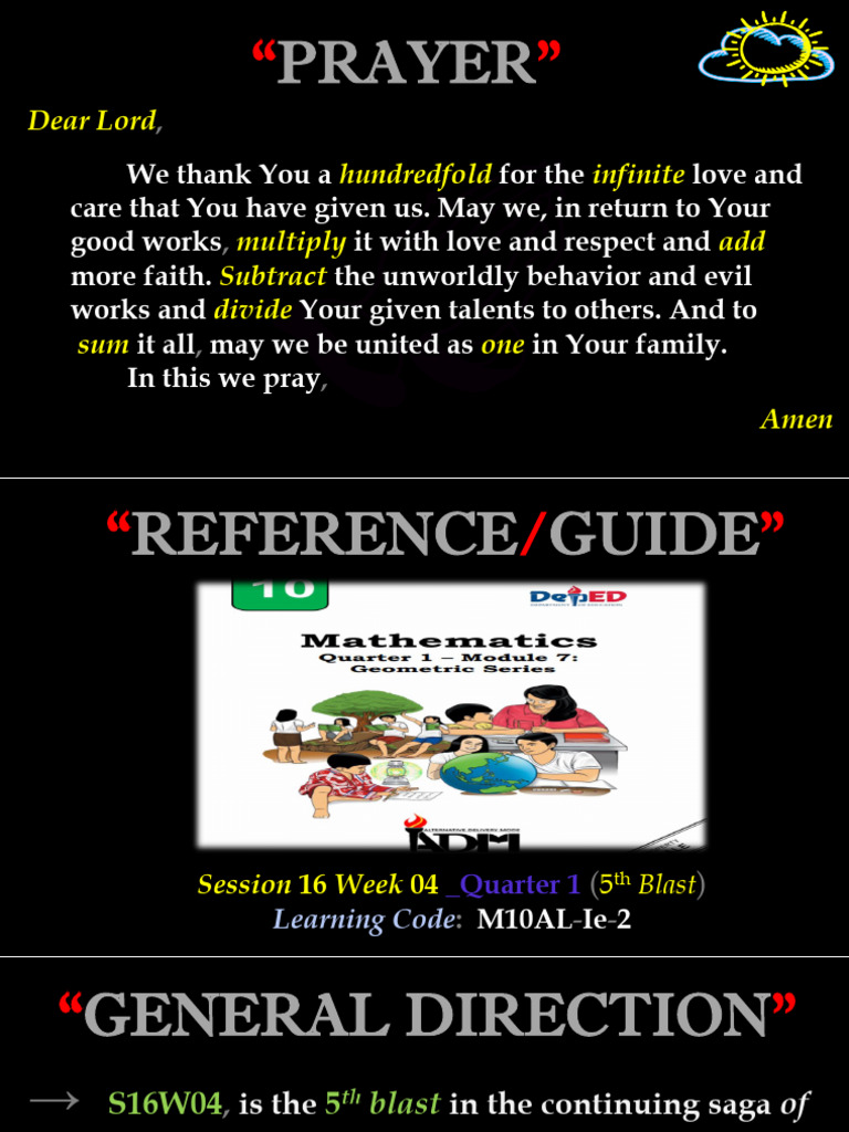 S16W04Q1 Infinite Geometric Series | PDF | Mathematics | Mathematical ...