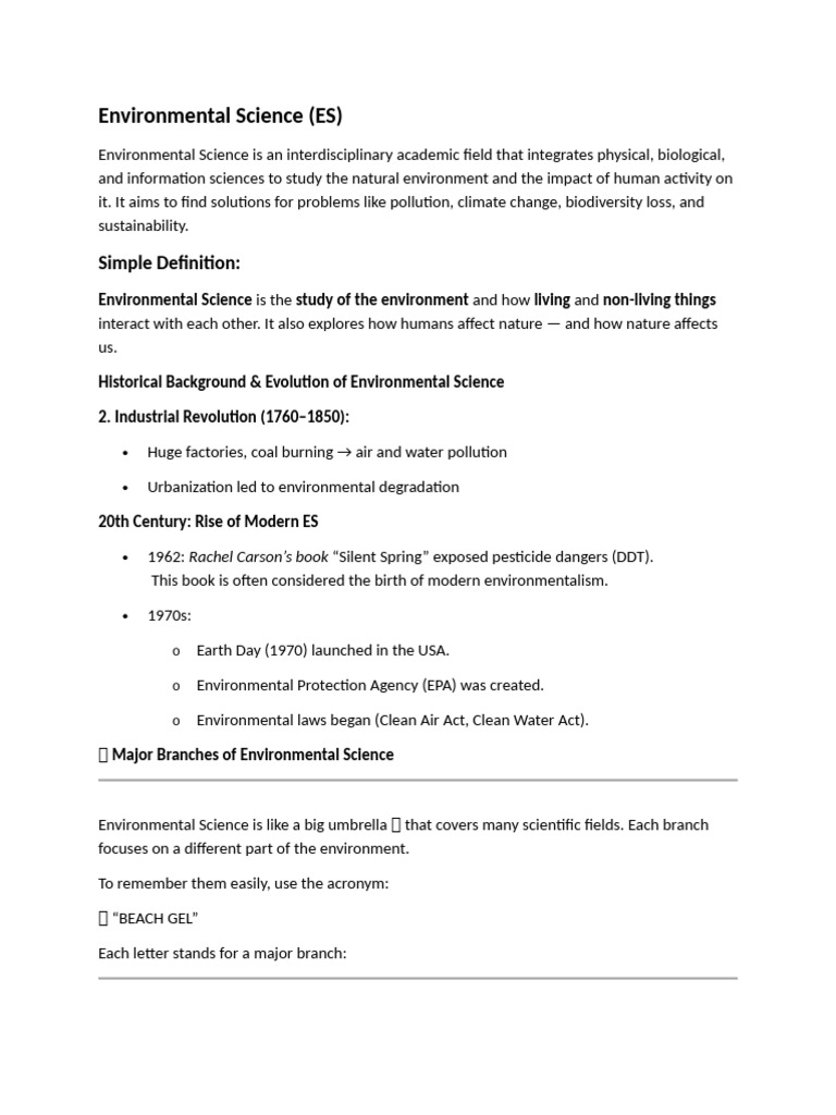 Understanding Environmental Science Basics | PDF | Ecosystem | Earth ...