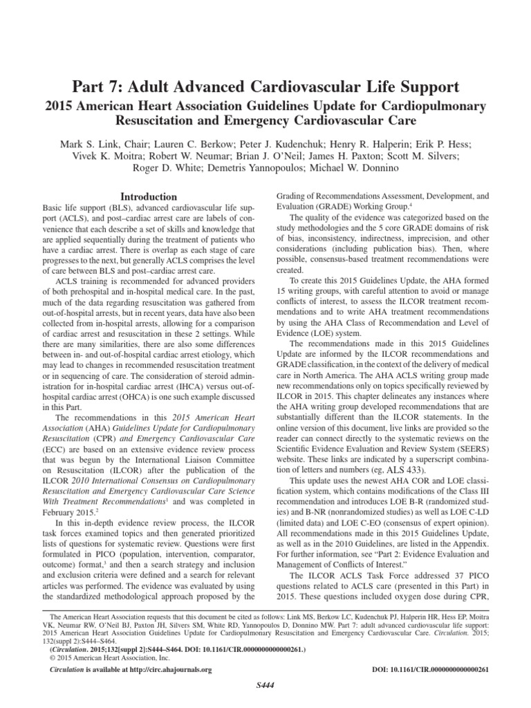 S444 Full | PDF | Cardiopulmonary Resuscitation | Cardiac Arrest