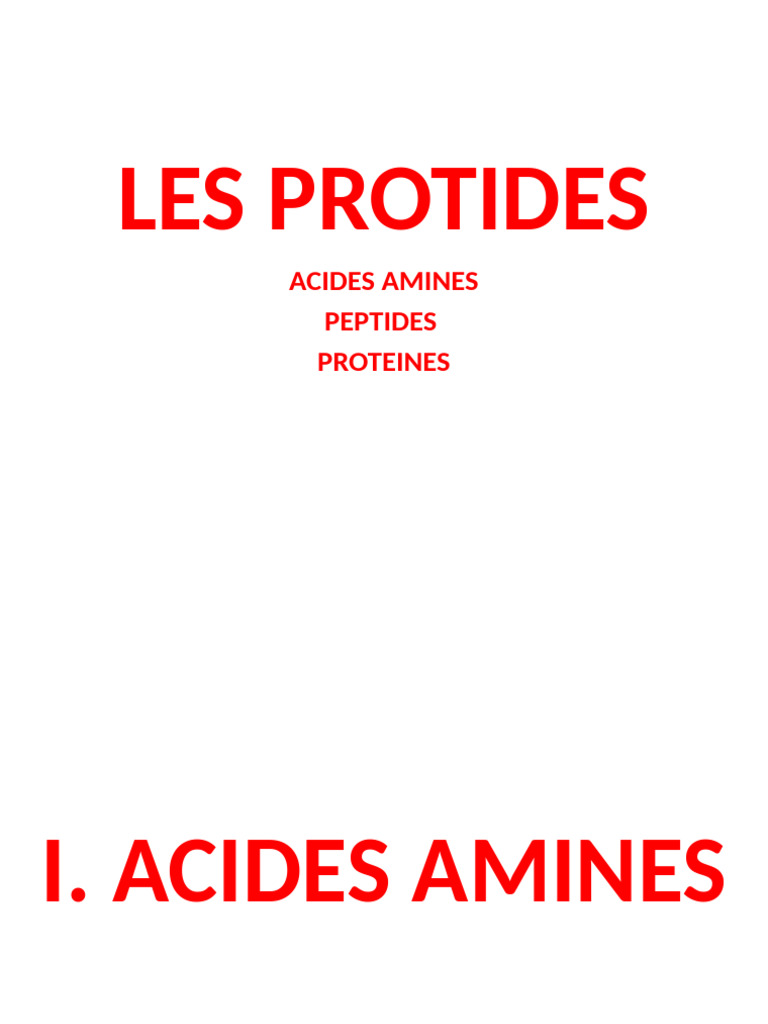 Em1 2024-25 Cours 5 Acides Amines | PDF | Acide aminé | Tryptophane