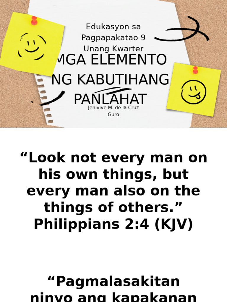 ESP 9, 1st Quarter, WEEK 1 | PDF