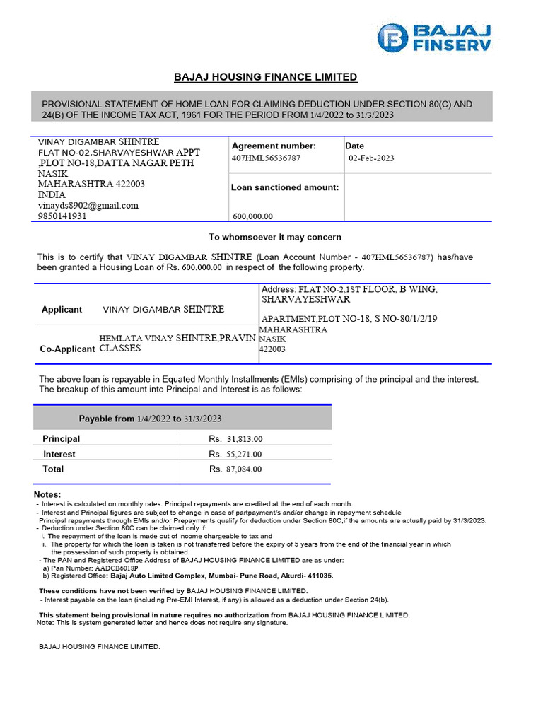 Provisional Certificate 407HML56536787 | PDF | Mortgages | Loans
