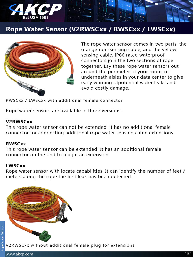 Rope Water Sensor Overview and Specs | PDF | Foot (Unit) | Water