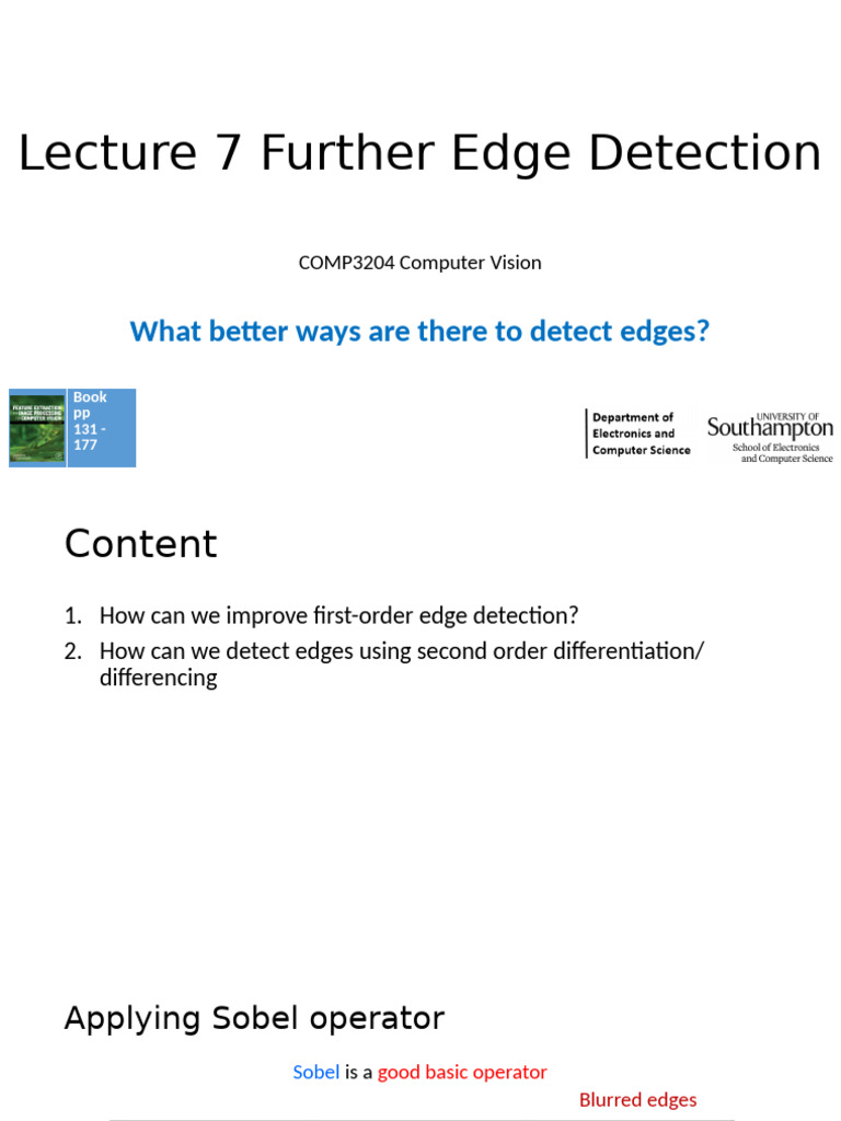 Lecture 7 21-22 | PDF | Computer Vision | Multidimensional Signal Processing