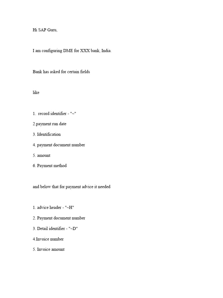 Hi SAP Dme Format | PDF | Invoice | Debit Card