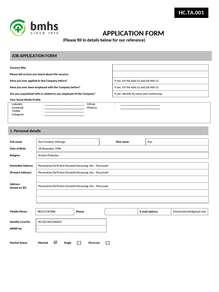 Job Application for QRM Position | PDF | Business