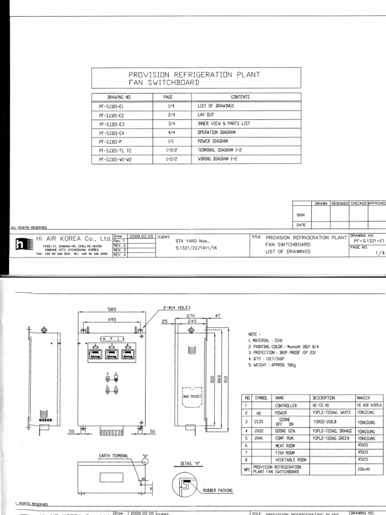 Provision Refrigeration Fan Switchboard | PDF