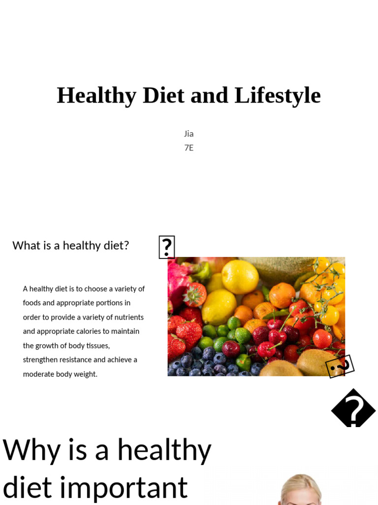 Healthy Diet and Lifestyle | PDF | Dieting | Healthy Diet