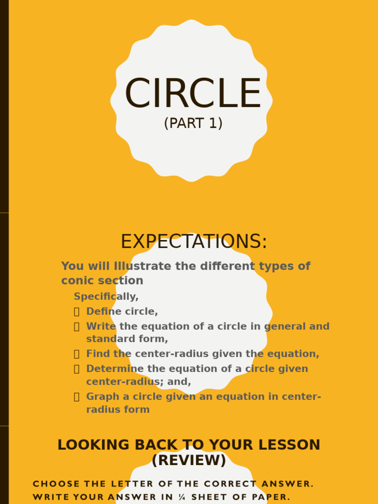 Circle (Part 1) | PDF