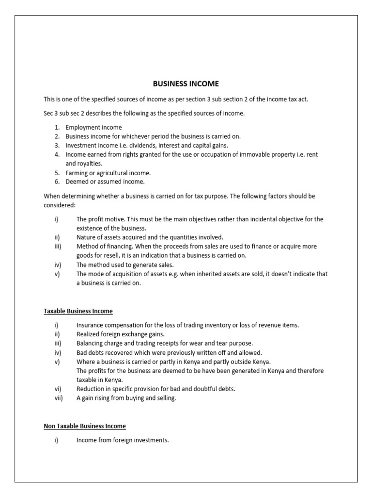 Taxation of Business Income Explained | PDF | Expense | Taxes