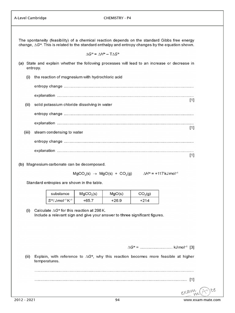 Chemical Energetics 2 | PDF
