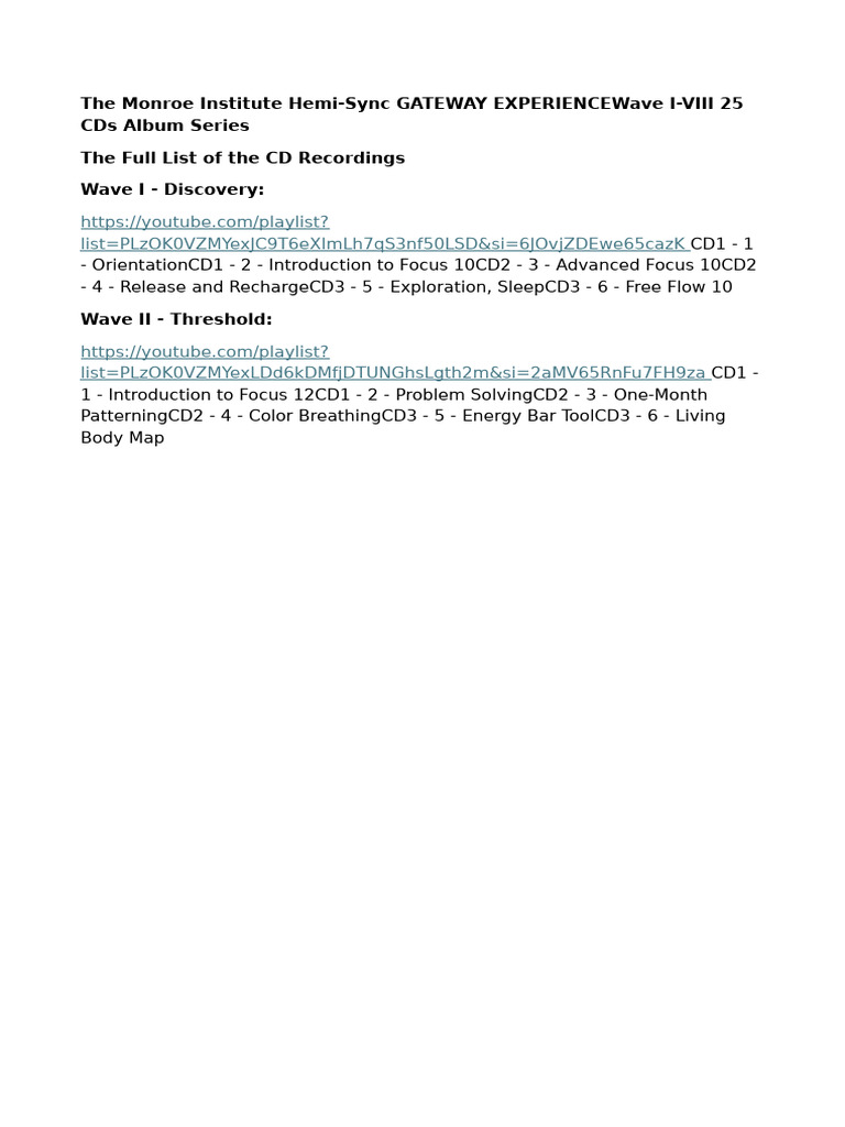 The Monroe Institute | PDF