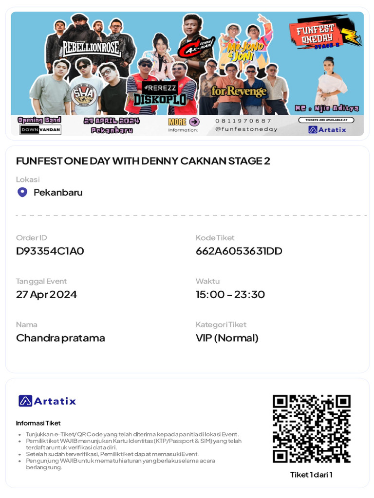 E-Tiket Event Funfest One Day With Denny Caknan Stage 2 | PDF