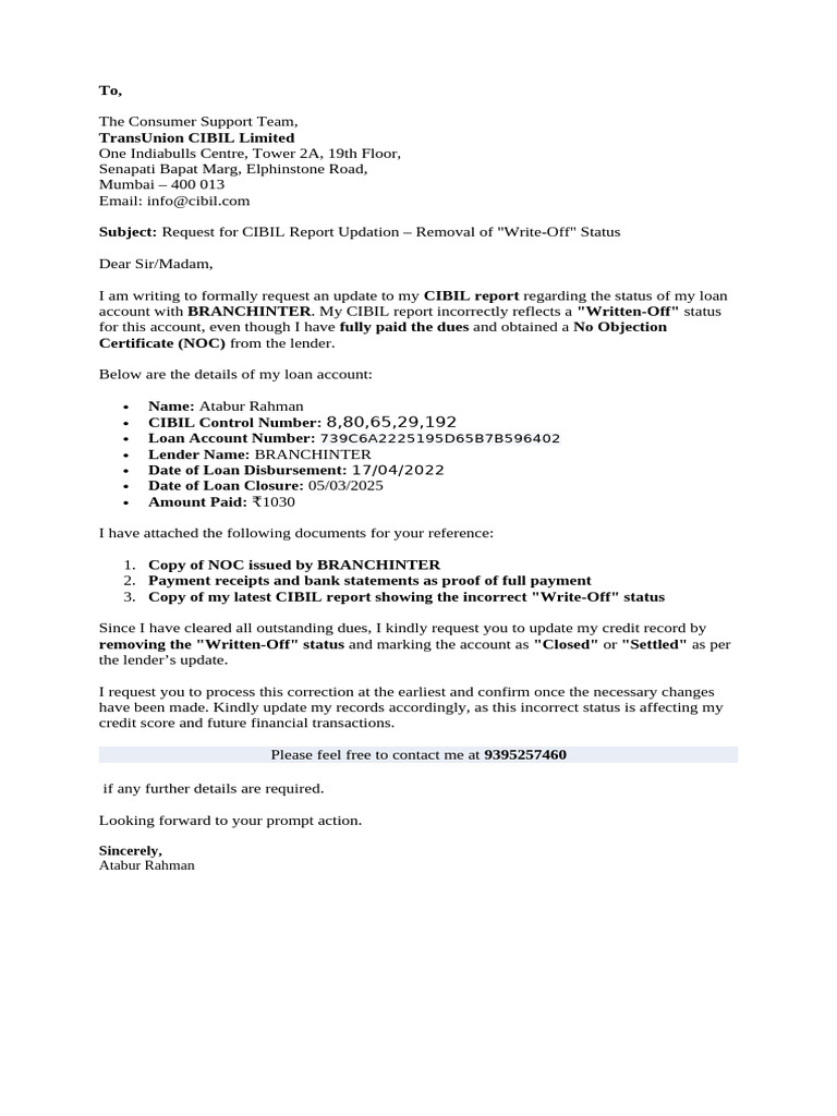 Attechment Letter | PDF