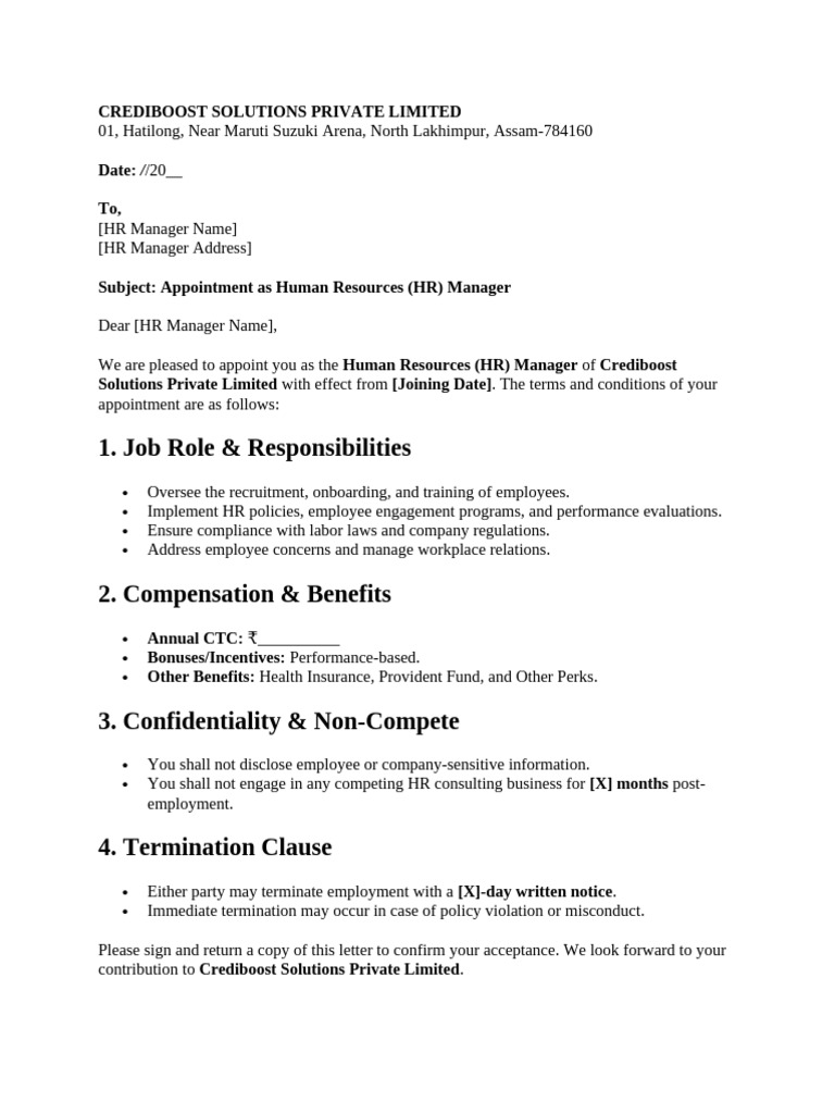 Appointment As Human Resources | PDF