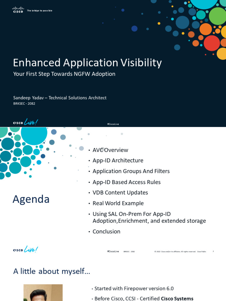 BRKSEC-2082 - Enhanced Application Visibility - Your First Step Towards NGFW Adoption (2022 ...