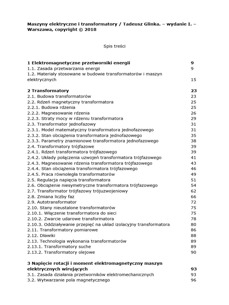 Glinka MaszynyElektryczne | PDF