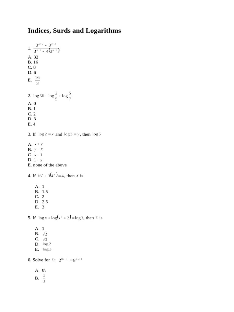 Multiple Choice Mathematics | PDF