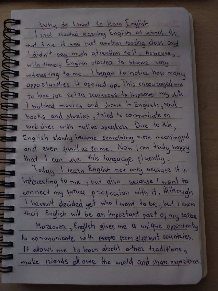 "Why Do I Want To Learn English?" - Anya | PDF