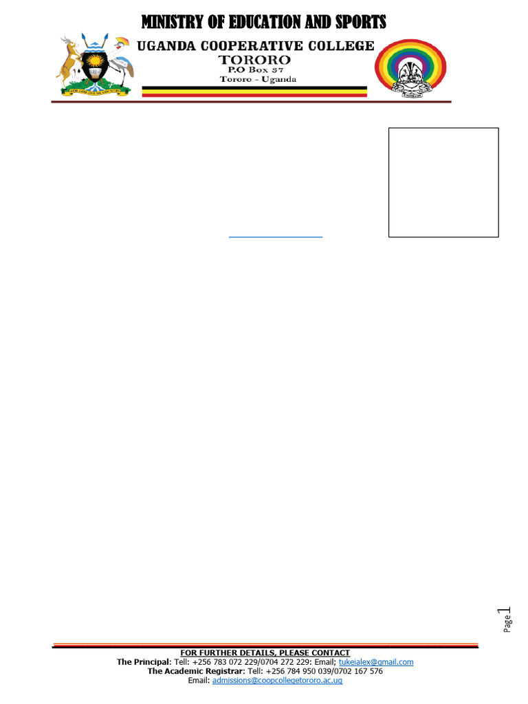 3 - Ucct - Tvet Aplication Form - For Diploma 2025 August Intake | PDF ...