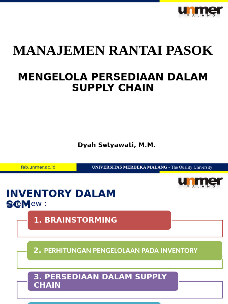 Materi 14 Manajemen Persediaan | PDF